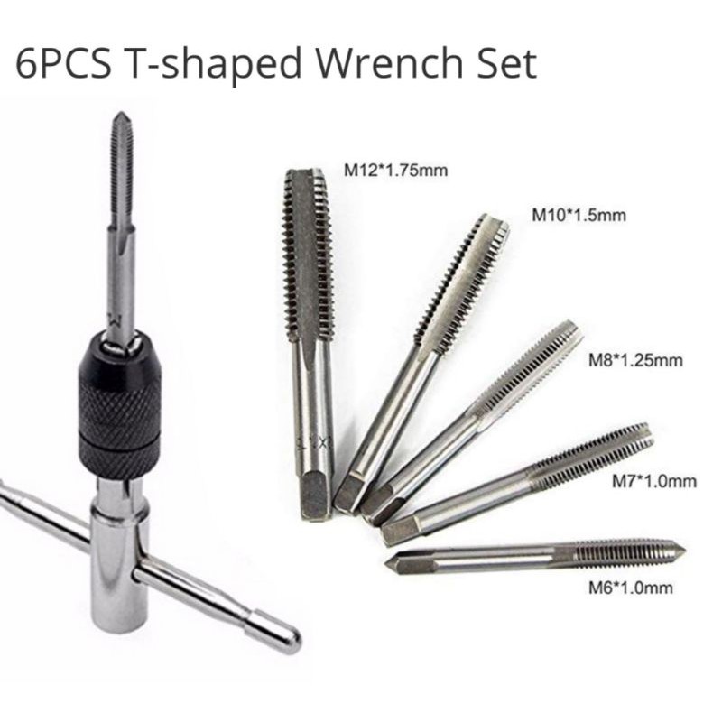 TUAH879 - Buat bunga skru/Screw Thread Hand Tap and Die 6/8/12/20/40 Pcs Metric Tap Wrench ...