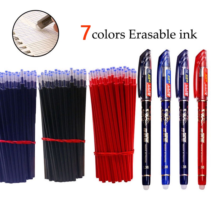 10 PCS Erasable gel pen Black, blue ink 0.5mm ball tip School office ...