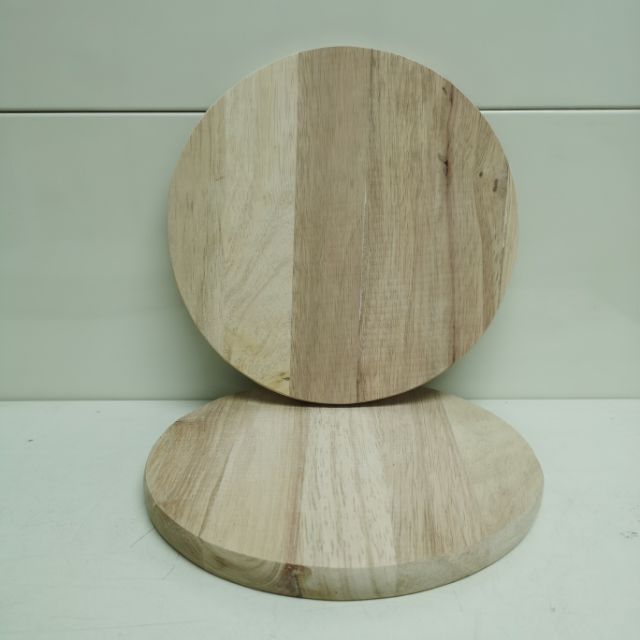 10" round shape -20mm thick rubber wood cutting board/橡木砧板/papan ...