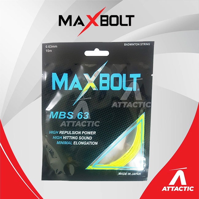Maxbolt MBS 63 MBS63 Badminton String (Thickness: 0.63mm) High ...
