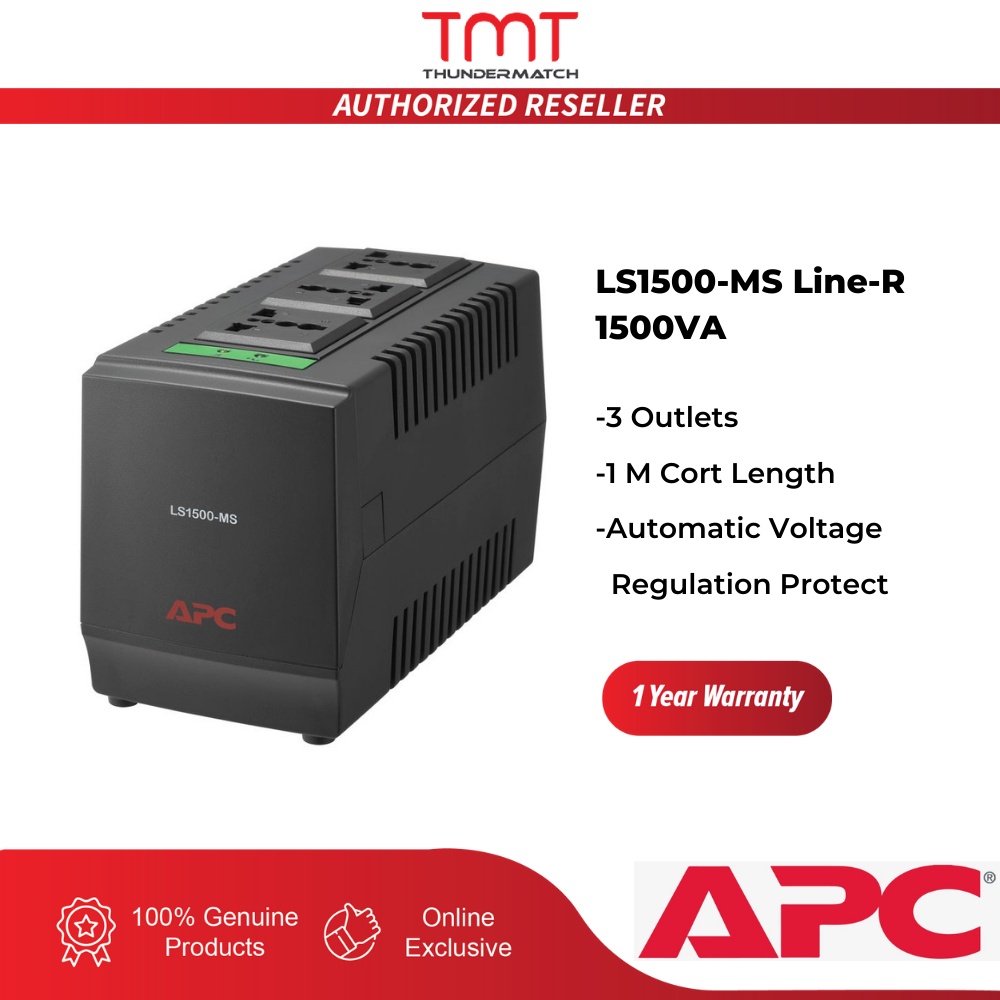 APC Line-R 1500VA Automatic Voltage Regulator LS1500-MS LS1500, 3 ...