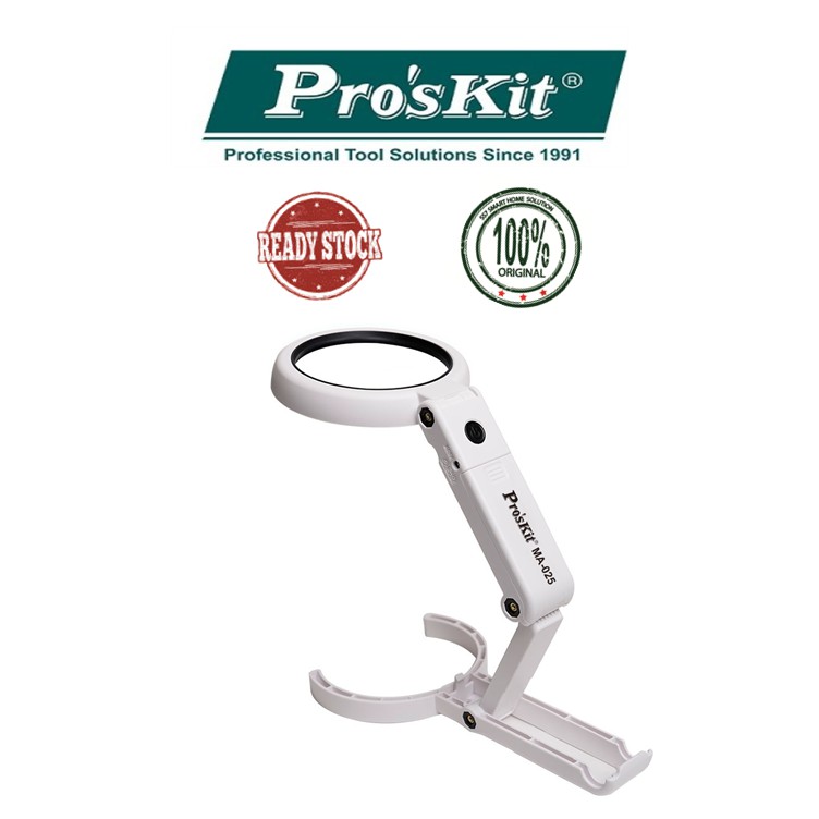 Pro'sKit MA-025 Folding & Handheld USB LED Magnifier | Shopee Malaysia