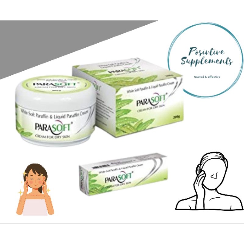 PARASOFT CREAM FOR DRY SKIN 200GM / 60GM WHITE SOFT PARAFFIN | Shopee ...