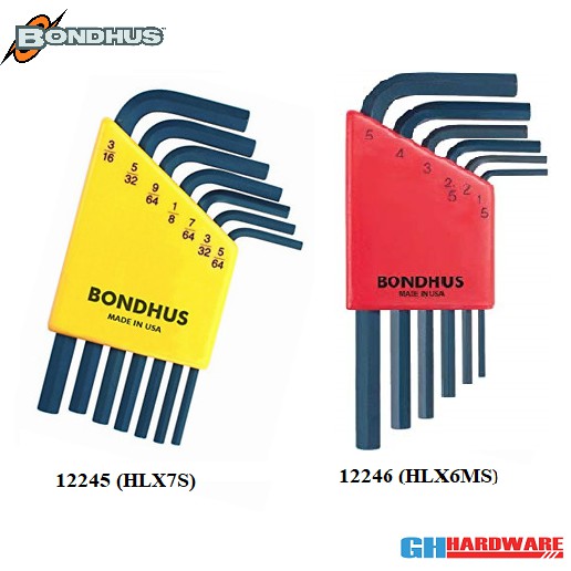 [ GH HARDWARE ] BONDHUS Combo Hex Key L - Wrench (12245 + 12246 ...
