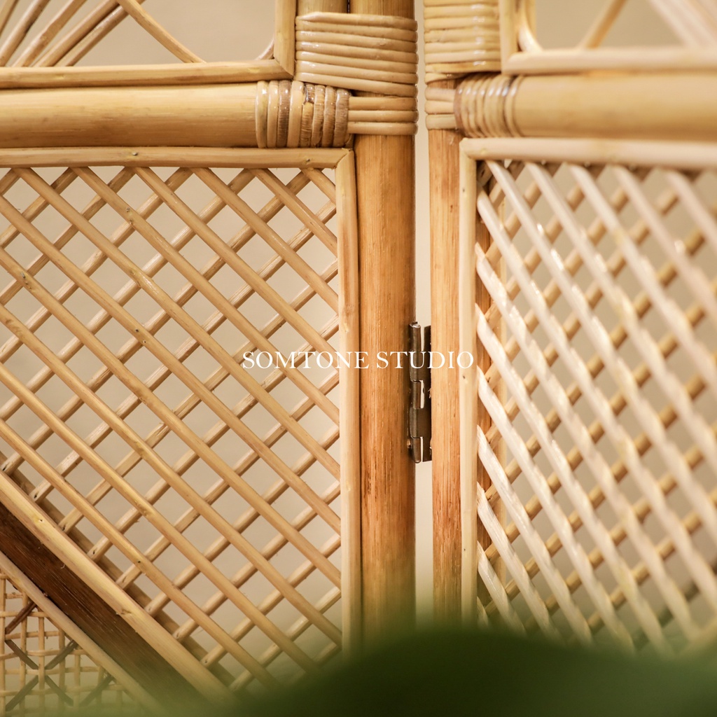 Hotel Rattan Folding Screen Room Divider / Home Decor Interior ...