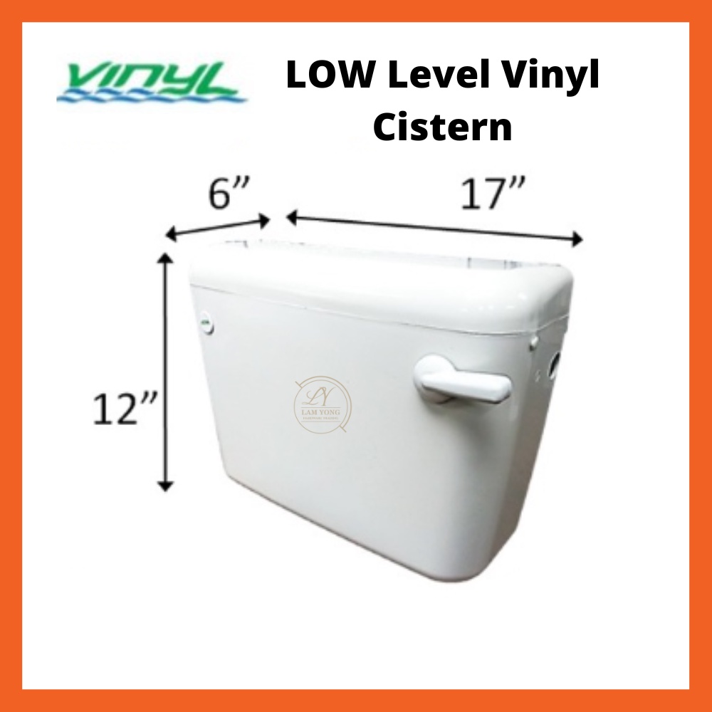 Vinyl LOW LEVEL Eco Cistern Lift Up Valve 6L Complete Low Level Cistern ...