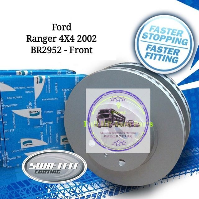 Original Bendix Swiftfit BR2952 Front Disc Rotor - Ford Ranger 4X4 2002 (PC) | Shopee Malaysia