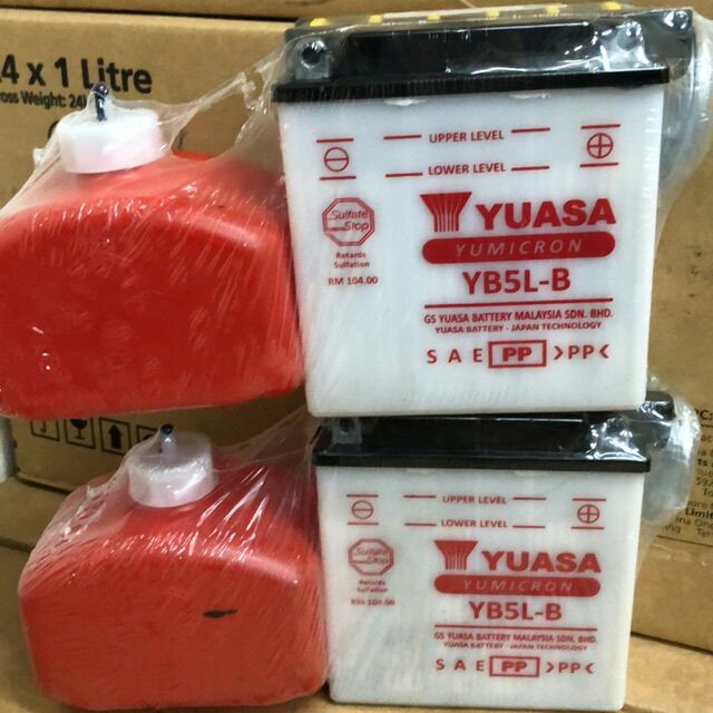 YB5L-B/YB4L-B YUASA BATTERY GENUINE W/ACID | Shopee Malaysia