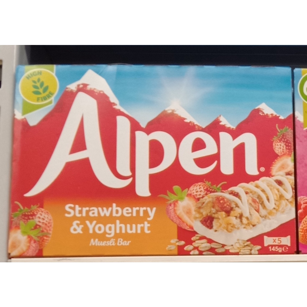 Alpen Strawberry & Yoghurt Muesli Bar 145g (5S) | Shopee Malaysia