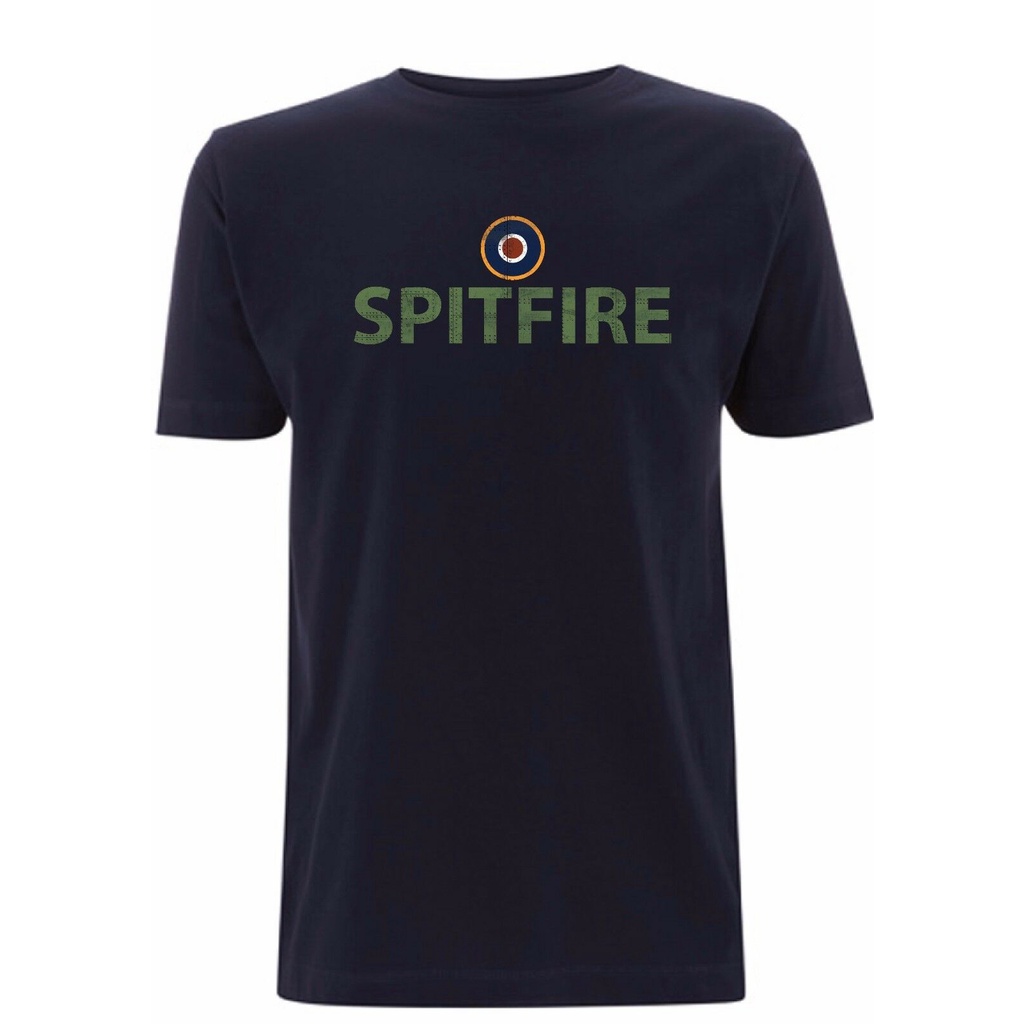 Spitfire Plated Drafting Roundel Cotton Printed Tees Supermarine Ww2 ...