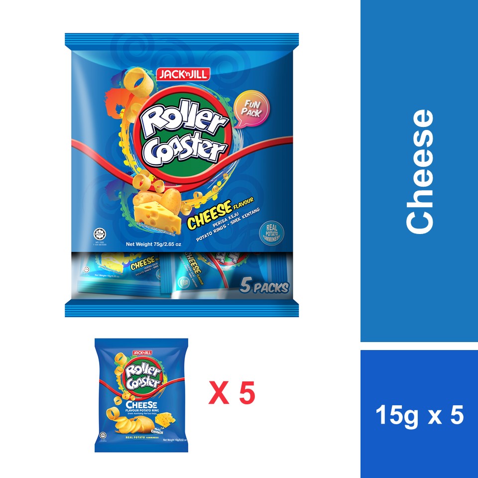 Jack 'n Jill Roller Coaster Cheese 15gX5s (Fun Pack) | Shopee Malaysia