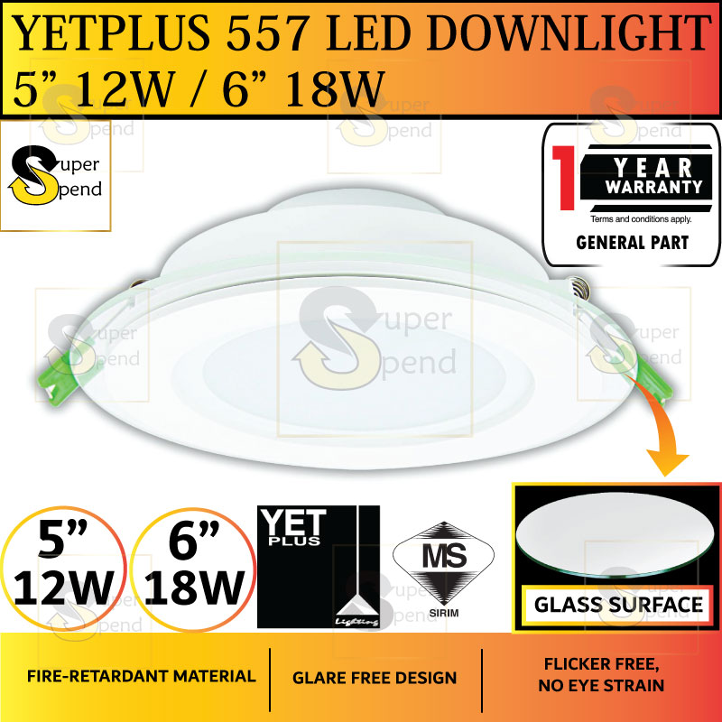 [ 5" / 6" ] YET YETPlus 557 SIRIM LED Downlight Down Light 12w / 18W ...