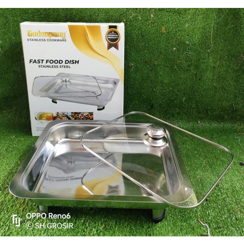 Ready TO SEND FAST FOOD DISH/BUFFET PAN FULL GLASS COVER/BUFFET ...
