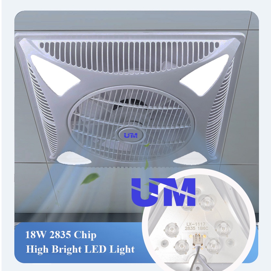 LED light Ceiling fan Recessed Mounted Surface Mounted 360 degree ...