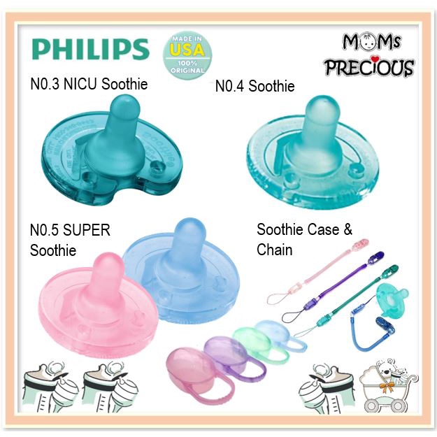 Philips Notched Newborn NICU Soothie Pacifier Natural Scent (Original ...