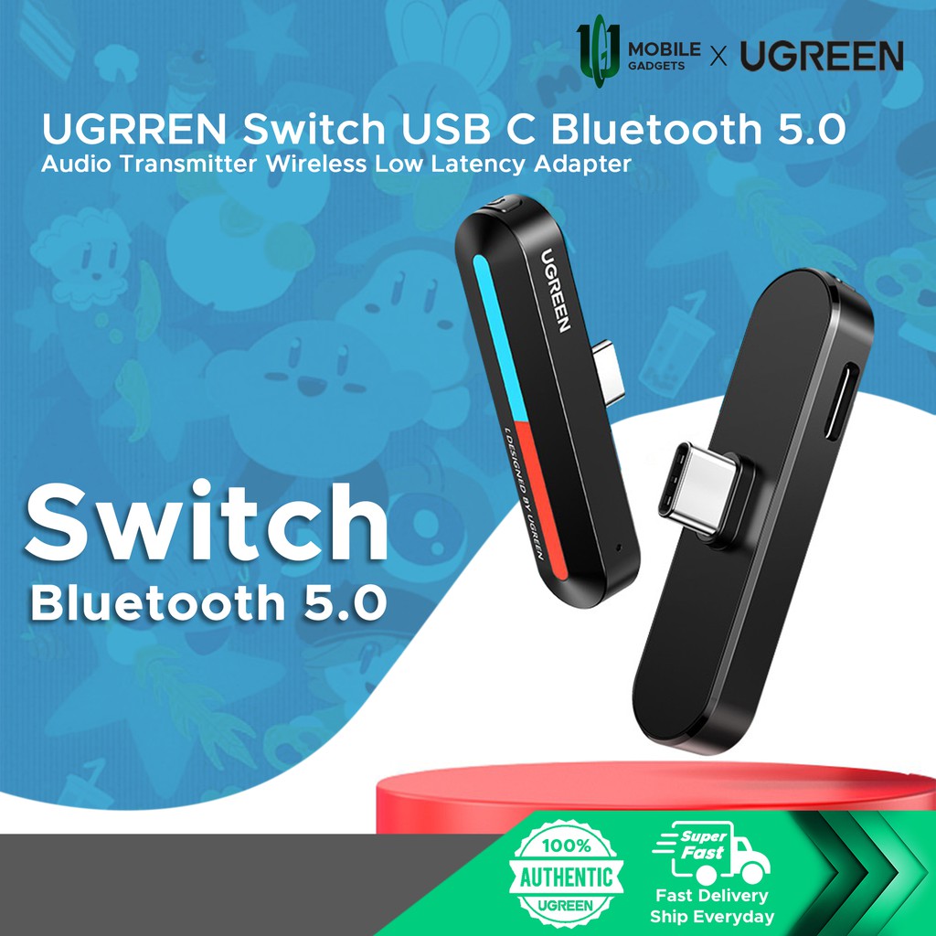 UGREEN Switch USB C Bluetooth 5.0 Audio Transmitter Wireless Low ...