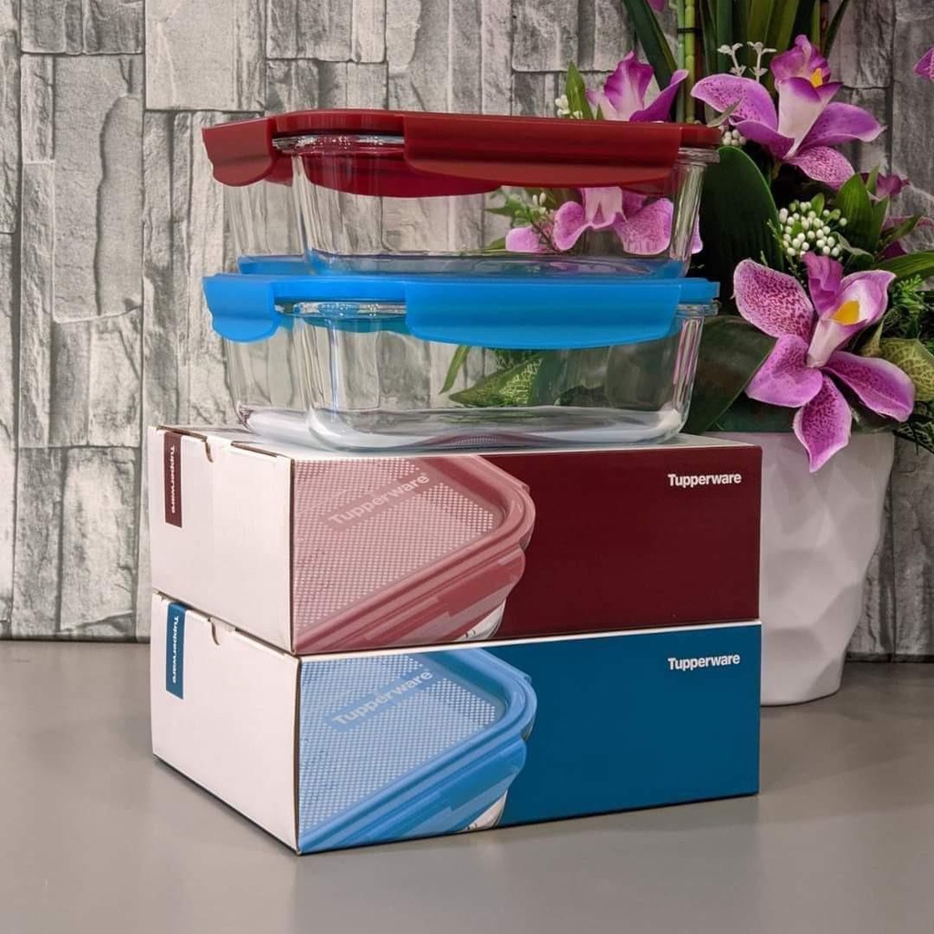 Tupperware PremiaGlass Rectangular 1.5L/ 1L Premia Glass is made of ...