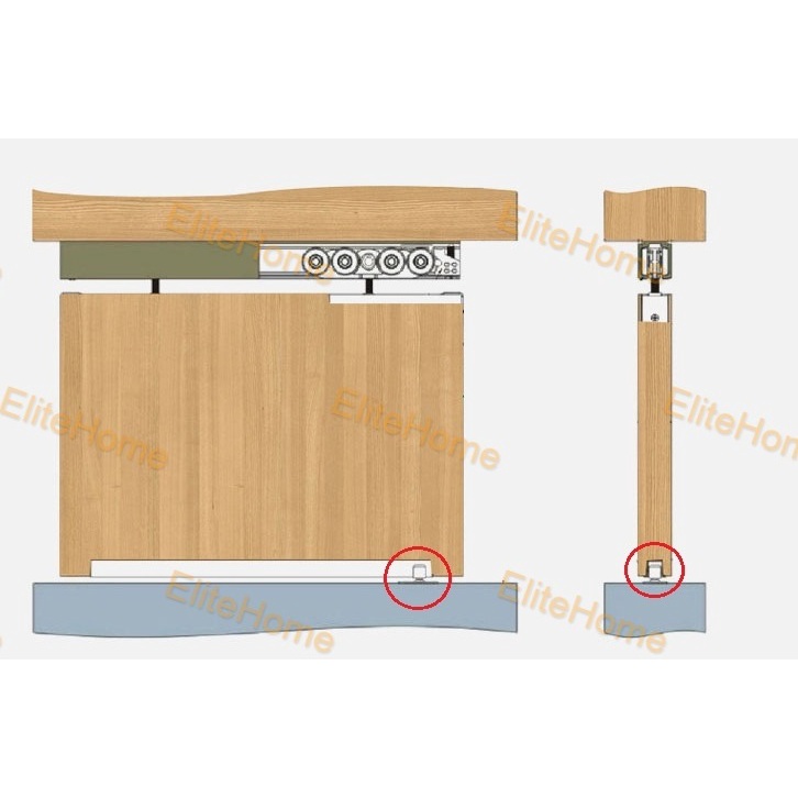 🔥BEST SELLER🔥 EliteHome (1 Pc) Sliding Door Guide Wheel Floor Guide ...