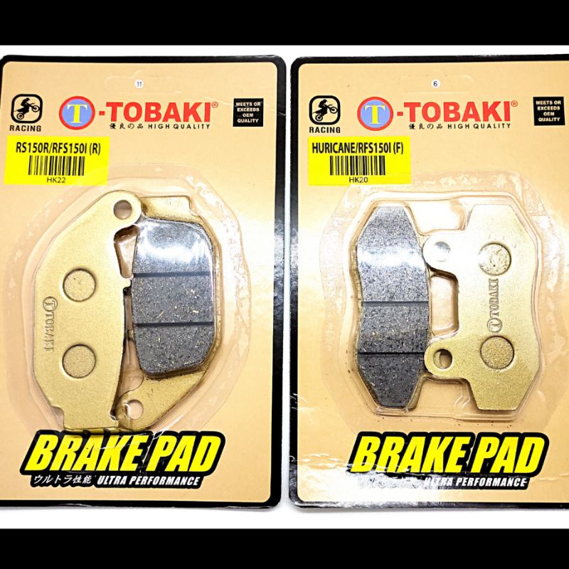 BENELLI RFS 150I/BENELLI R18I FRONT/REAR TOBAKI BRAKE PAD | Shopee Malaysia