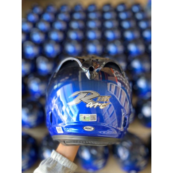 Original ARC Ritz Two Tone Blue 2 biru Special color helmet | Shopee ...