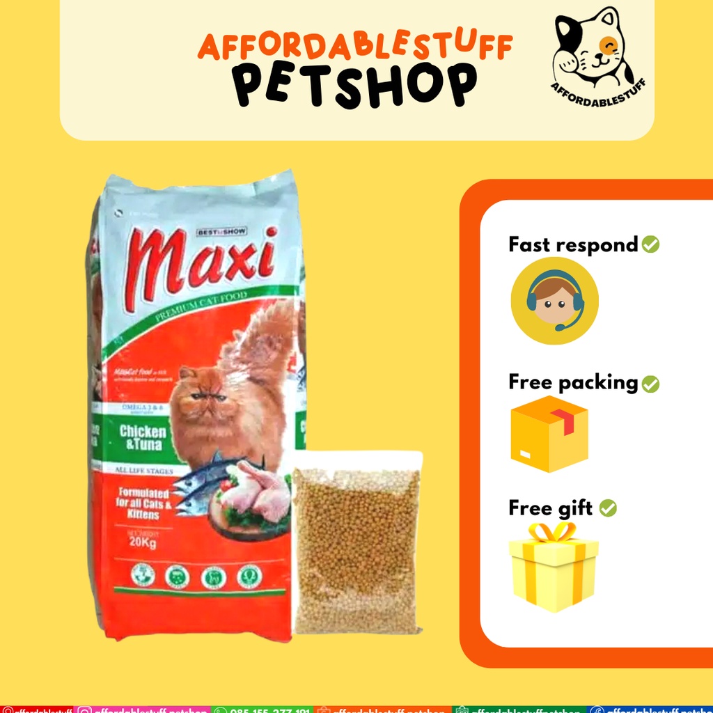 Maxi Cat Food DryFood Repack 1 kg | Shopee Malaysia