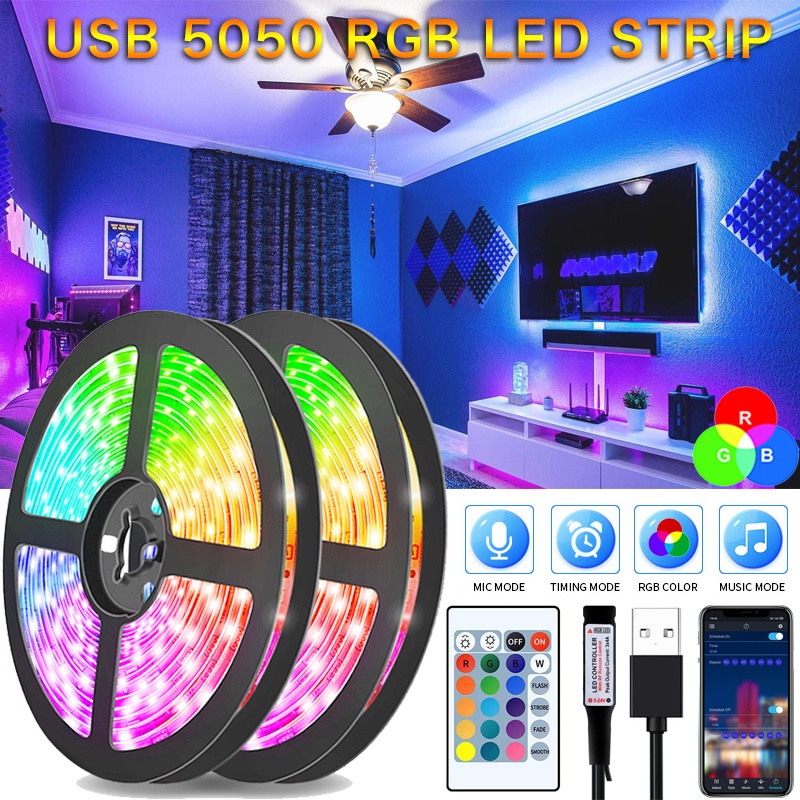USB Bluetooth 5V LED Strip Lamp SMD 5050 Non-Waterproof Flexible LED ...