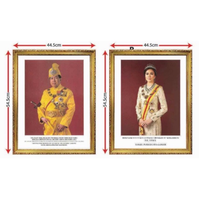 Bingkai Potret Sultan Selangor & Permaisuri Selangor ( 1 set 2pcs ...