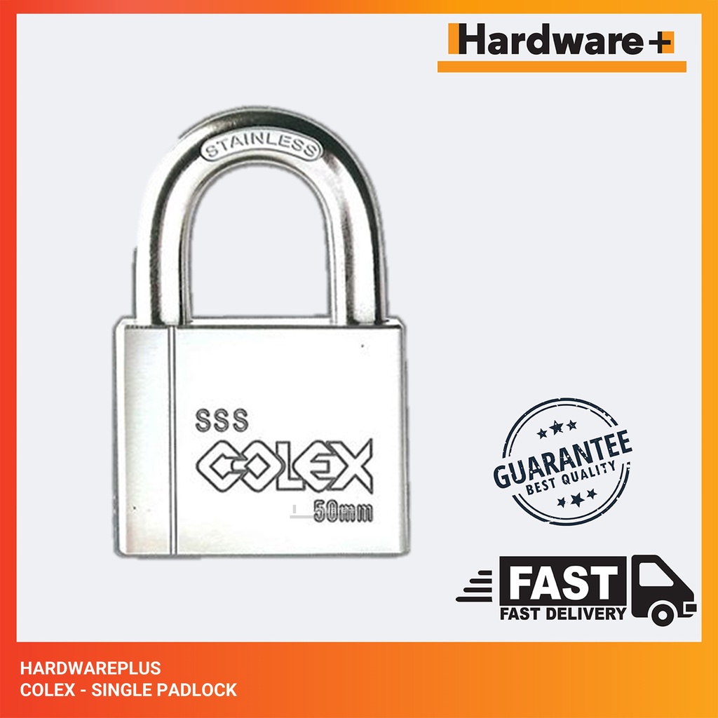 [HARDWAREPLUS] COLEX Stainless Steel Padlock - Single PADLOCK (Home ...