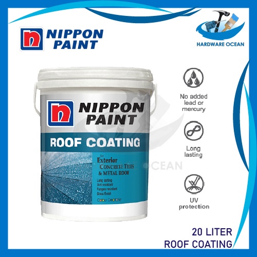 18L Nippon Paint Roof Coating Cat Bumbung Rumah Roofing Paint Cat Atap ...