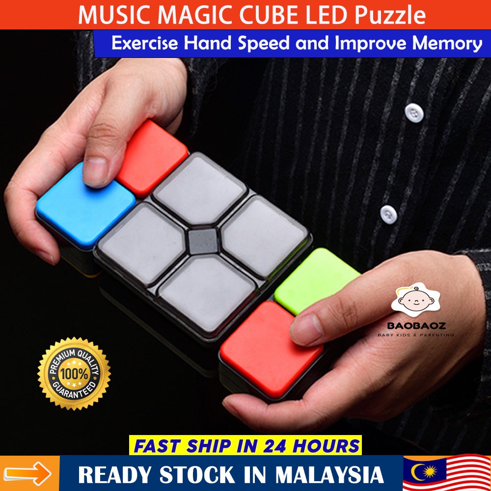 Electronic Memory Magic Cube Creative Musical LED Light Drum Puzzle ...