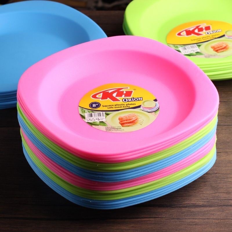 Kh Orion 8" Color Box Dining Plate 8" Beautiful Plate | Shopee Malaysia
