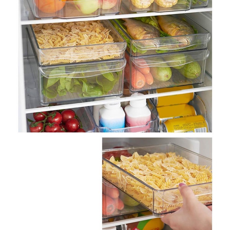 Refrigerator Storage Box Stacked Plastic Storage Box Vegetable Fruit ...