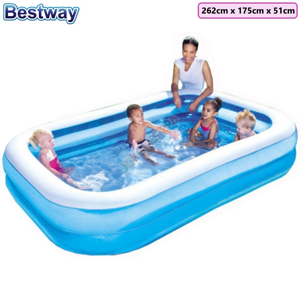 Bestway 2.62M 54006 Extra Large Inflatable Swimming Pools 2 Layers ...