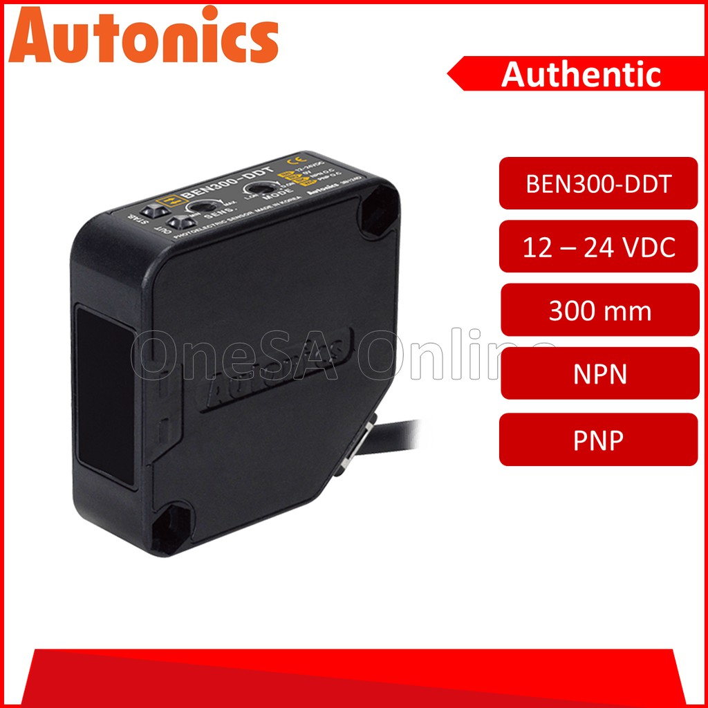 AUTONICS PHOTOELECTRIC SENSOR DIF.REFLECTIVE 300MM NPN/PNP NO(BEN300-DDT-D12-24) | Shopee Malaysia