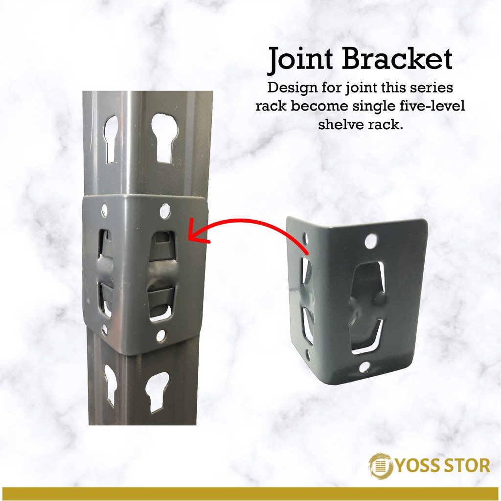 YOSS MYSTAR Steel Joint Bracket for Boltless Rack Angle Post | Shopee ...