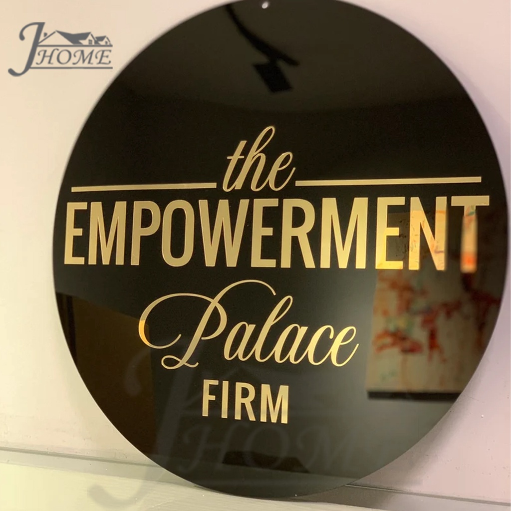 Round Indoor Sign 60cm / Business Logo Acrylic Sign / Boutique Saloon ...