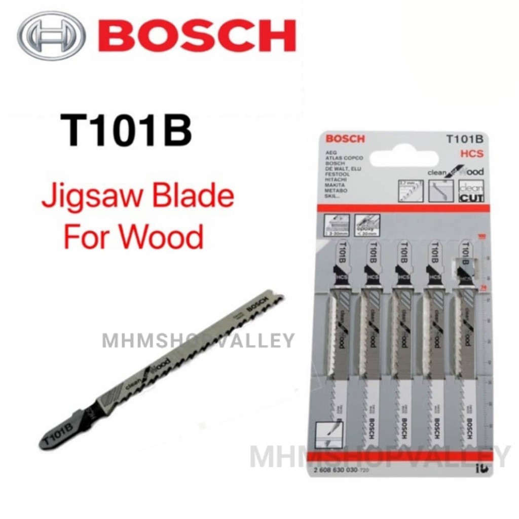BOSCH T101B HCS JIGSAW BLADE CLEAN FOR WOOD (5pcs) | Shopee Malaysia