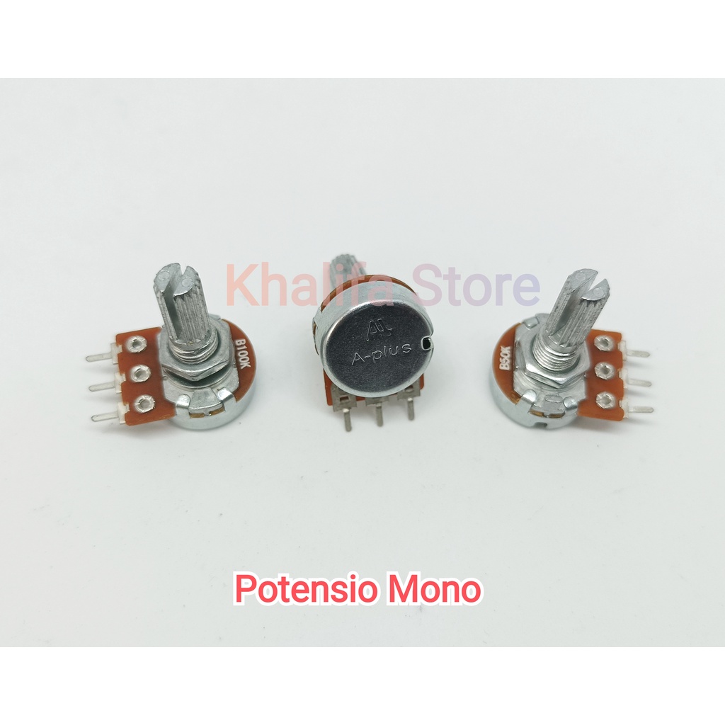 Mono Stereo Rotary Potentio 3 6 Feet Pin A Plus A-Plus 50K 100K 100 50 ...