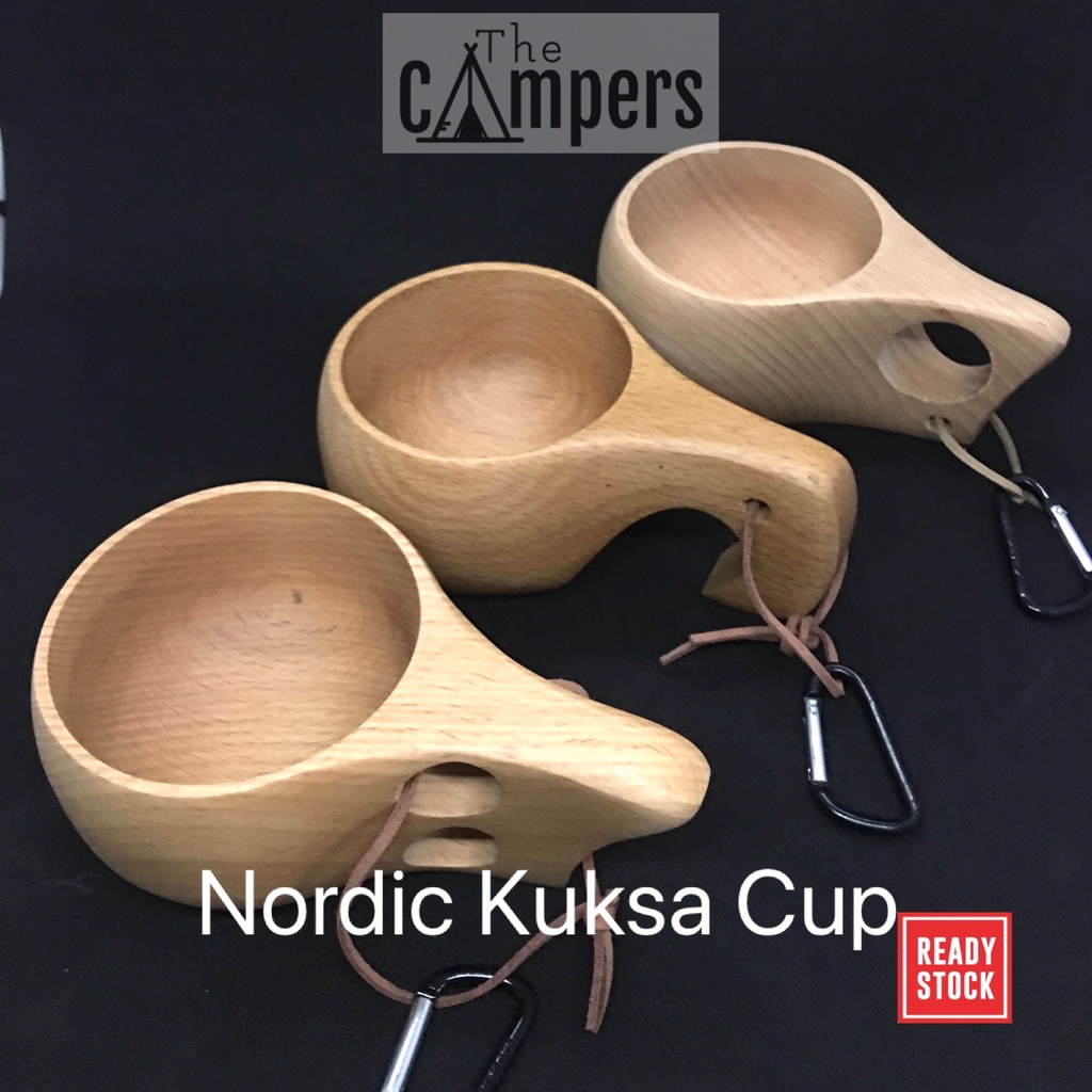 Beech Wood Nordic Kuksa Cup, wooden coffee mug ,wooden cups, Cawan Kayu Nordic, 创意酒店榉木创意北欧挂绳牛奶杯 ...