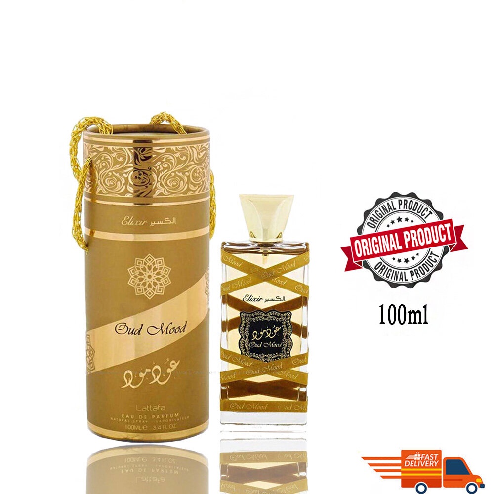 Oud Mood Elixir Perfume EDP Arabian Perfume 100% Original Wangi 100ml ...