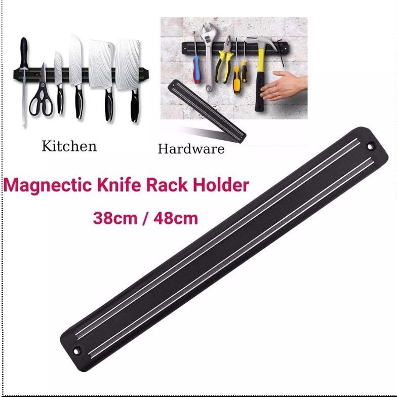 Magnetic Knife Rack Holder Storage Cutlery Utensil Multipurpose Rak ...