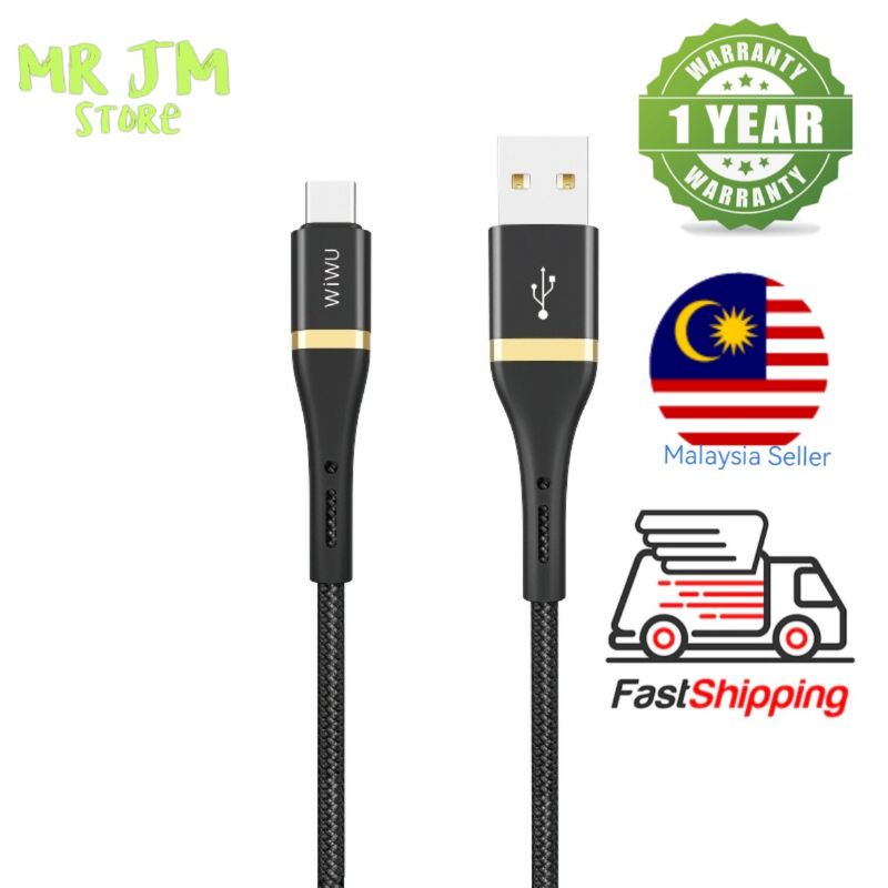 mr JM store Super Durable 1.2M WIWU Fast Chanrging cable（Type C USB ...