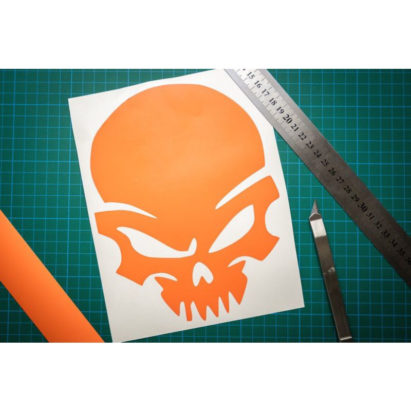 Sticker cutting skull/skull logo/skull | Shopee Malaysia