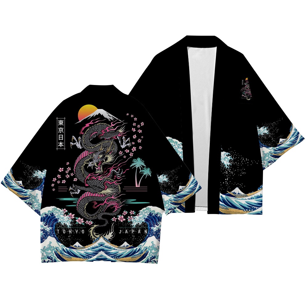 New Style Japanese Cat 3D Digital Printing Fashion Cardigan Cloak Shirt ...