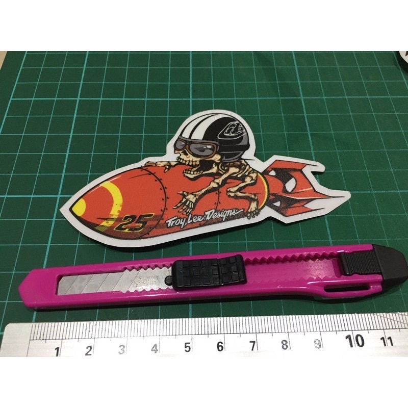 Troy lee designs 25 rocket skull sticker | Shopee Malaysia