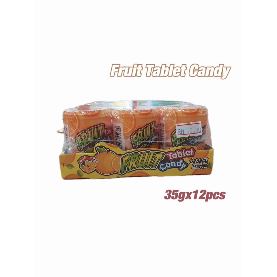 Fruit Tablet Candy Orange Flavour 35gx12pcs (420g) | Shopee Malaysia