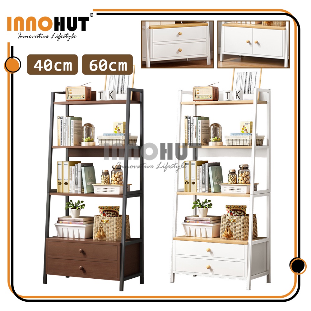 Innohut Wooden Multi-Functional Rack Door And Drawer Cabinet Rak Kayu ...