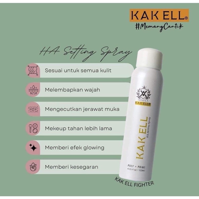 Kak Ell Hyaluronic Acid Setting Spray | Shopee Malaysia