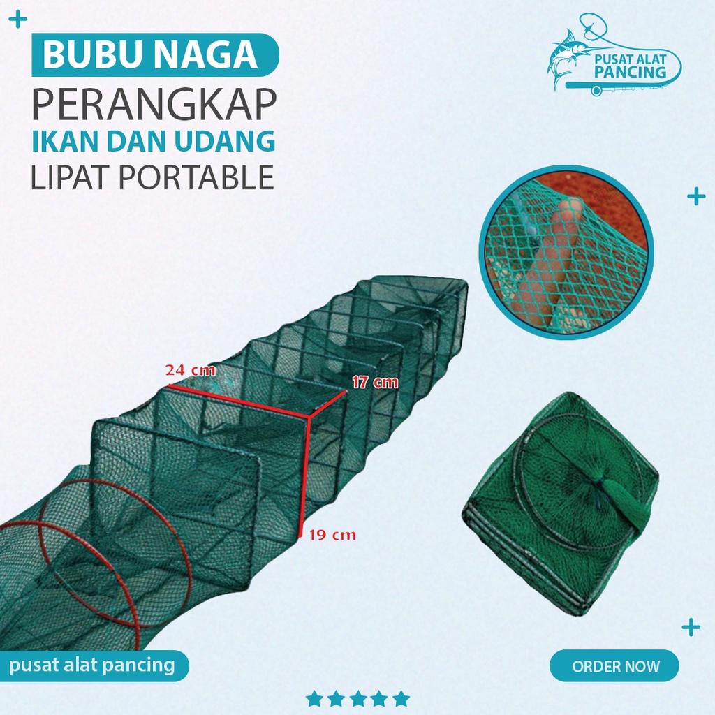 Bubu Naga Fish Trap Net Shrimp Crab Lobster 7/9/11/13/15 Stainless ...