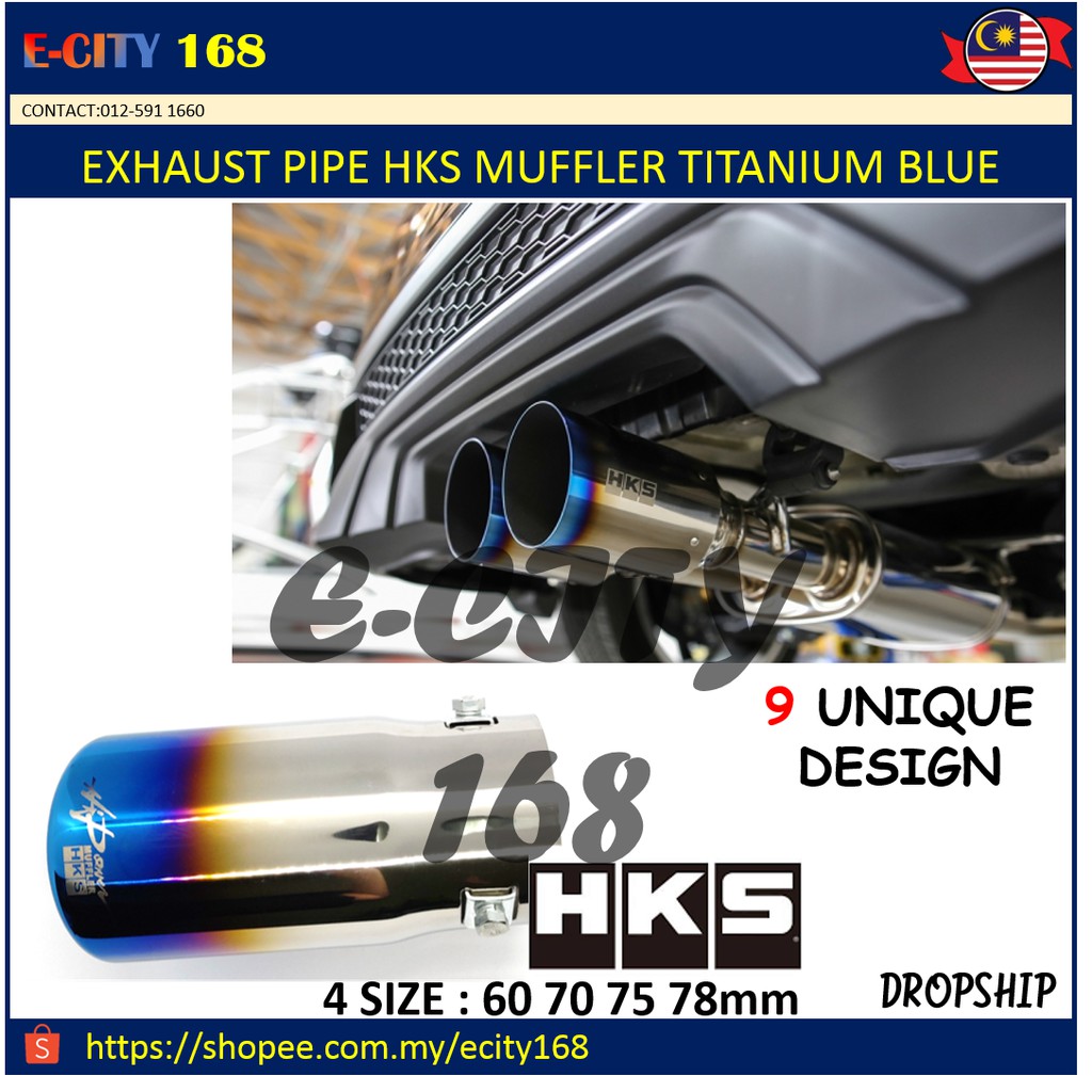 HKS EXHAUST MUFFLER/EXHAUST PIPE HiPower Ekzos Straight Flow Titanium ...